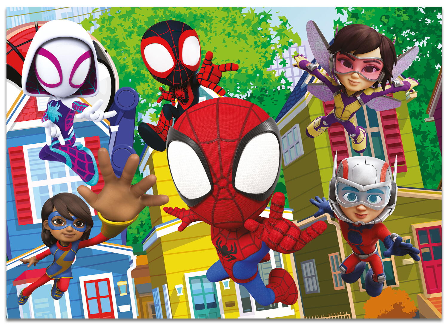 Puzzle de colorat maxi - Paienjenelul Marvel si prietenii lui uimitori ...