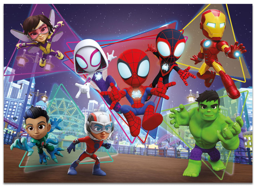 Puzzle de colorat maxi - Paienjenelul Marvel si prietenii lui uimitori ...