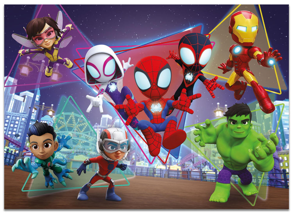 Puzzle de colorat maxi - Paienjenelul Marvel si prietenii lui uimitori ...