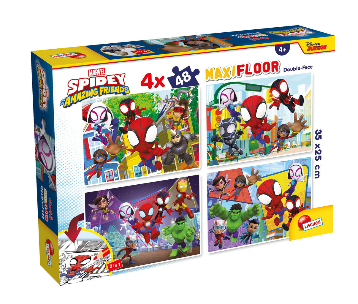 Puzzle de colorat maxi - Paienjenelul Marvel si prietenii lui uimitori ...